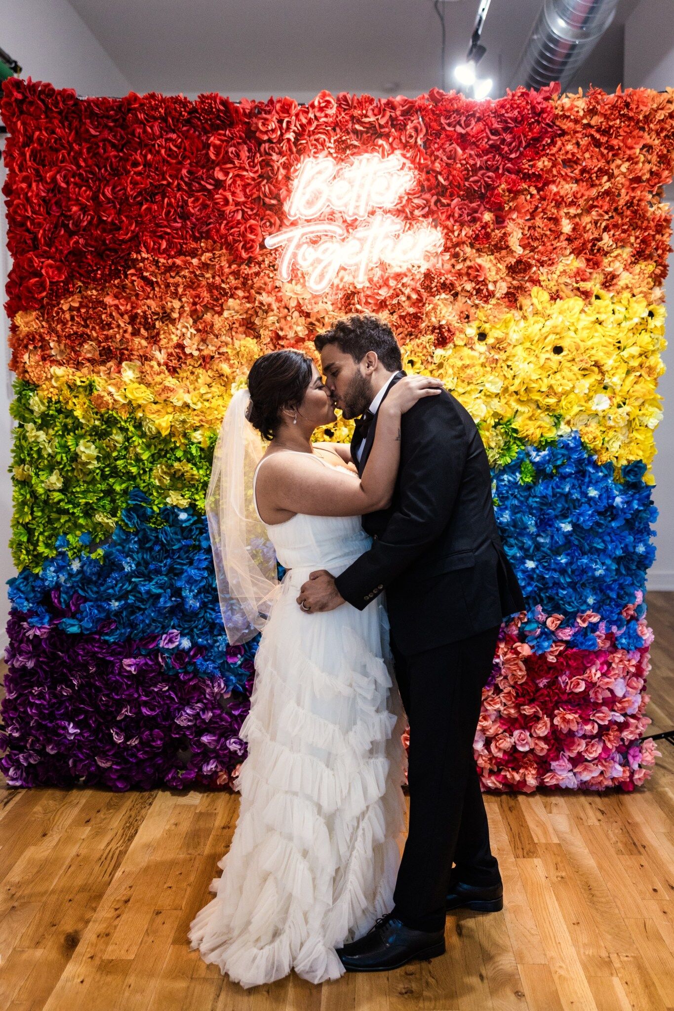 "Zara" Rainbow Flower Wall Rental - Easy Breezy Bash Co Event Rentals
